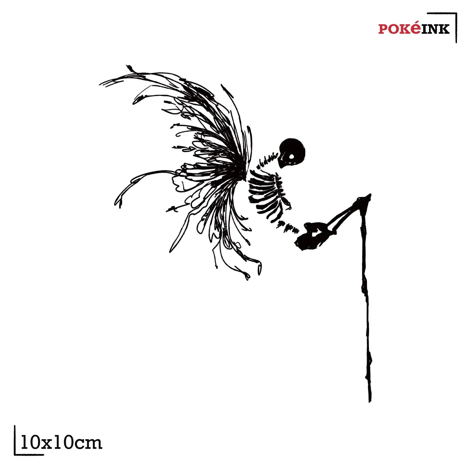 Torture Skeleton Butterfly Tattoo – POKéINK